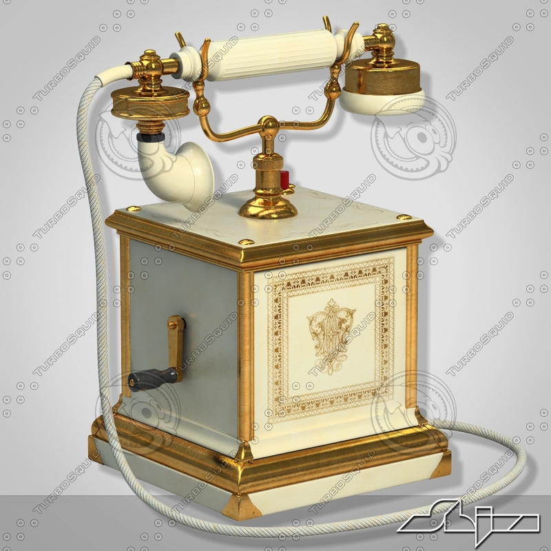 retro telephone 3d model