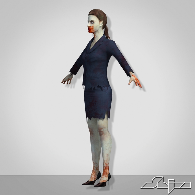 3d model zombies pack 1