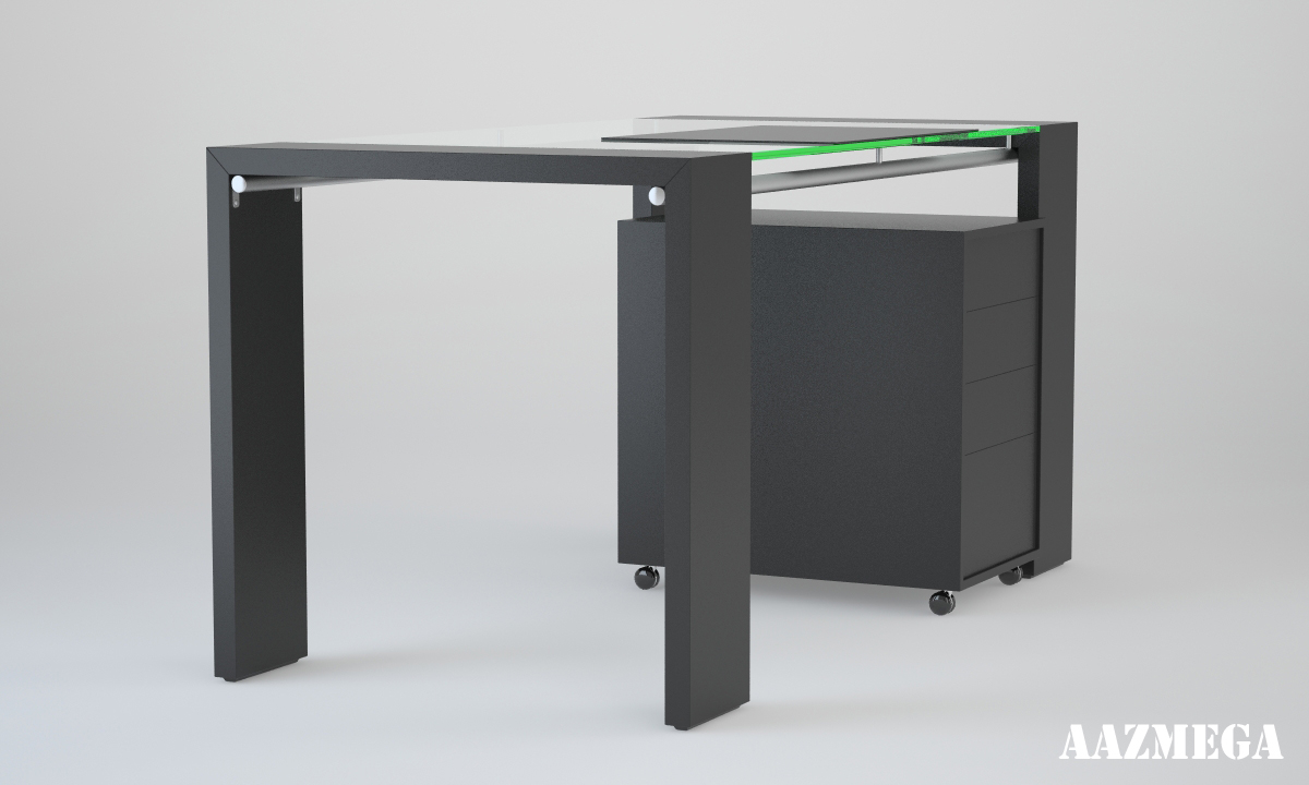 hi-tech office table 3d model