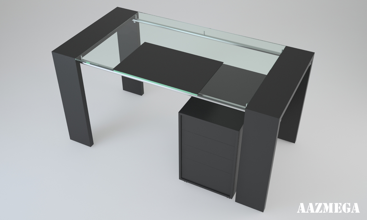 hi-tech office table 3d model