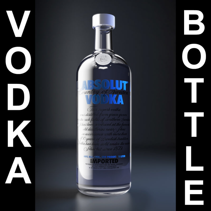absolut vodka 3d model