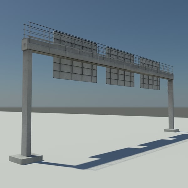 overhead gantry sign 3d model