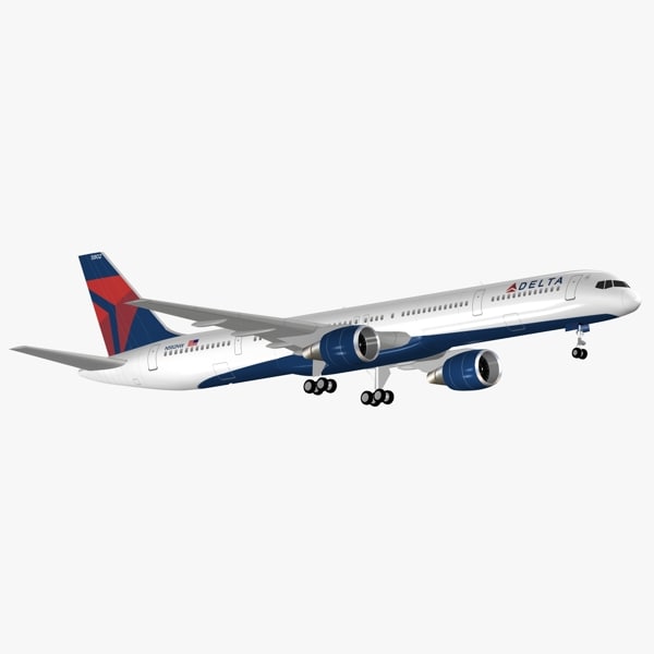airliner boeing 757-300 delta 3d max