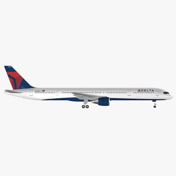 airliner boeing 757-300 delta 3d max
