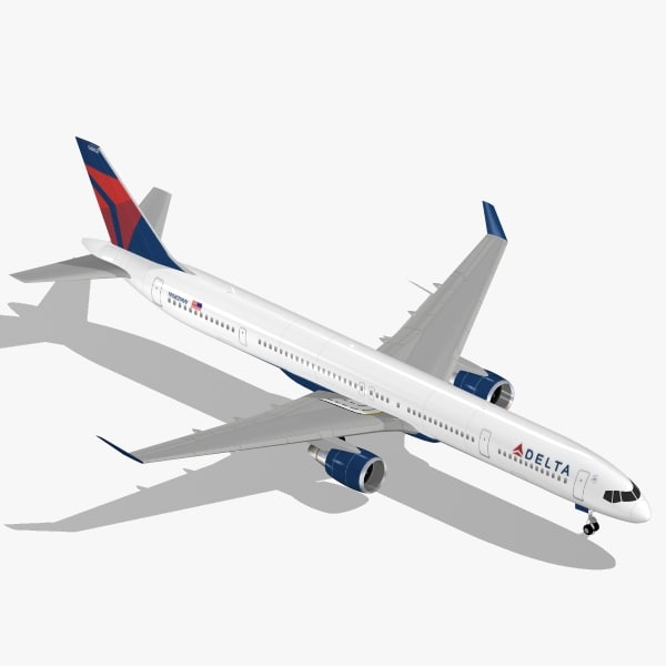 airliner boeing 757-300 delta 3d max