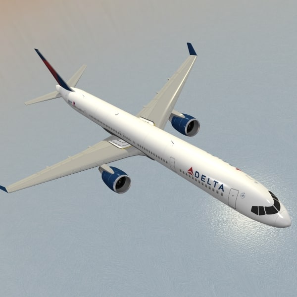 airliner boeing 757-300 delta 3d max