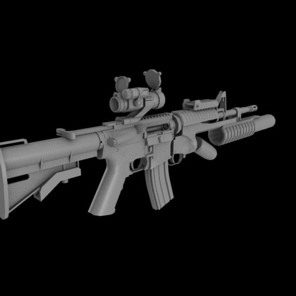 m4a1 m2 m203 grenade launcher 3ds