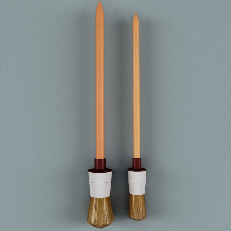 paint brushes v3 3d model