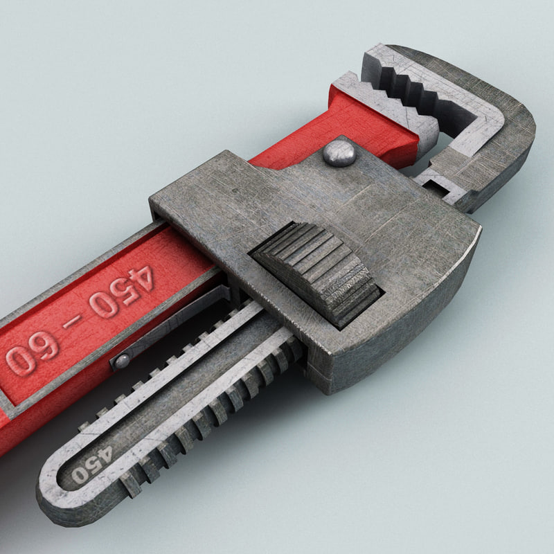 pipe wrench 3d model