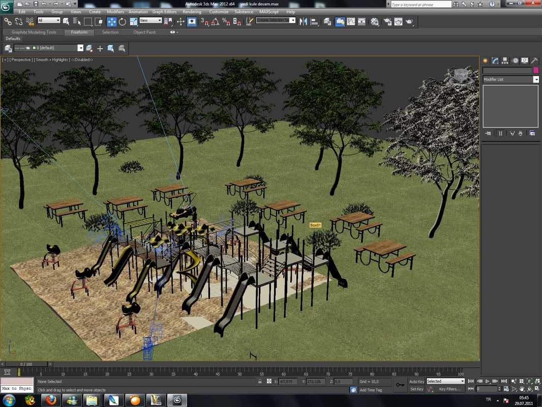 3d model of park modeled
