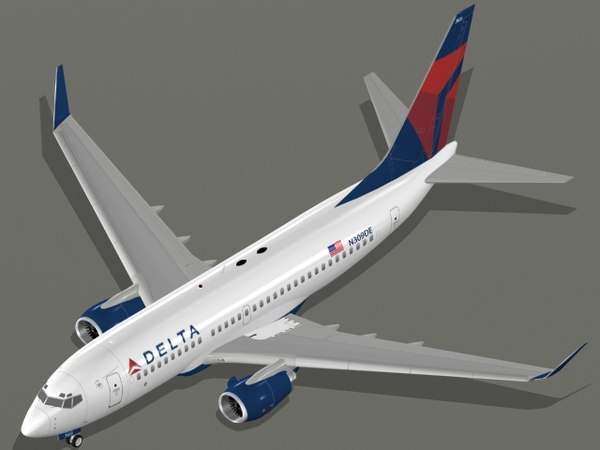 3d boeing 737-700 delta air lines