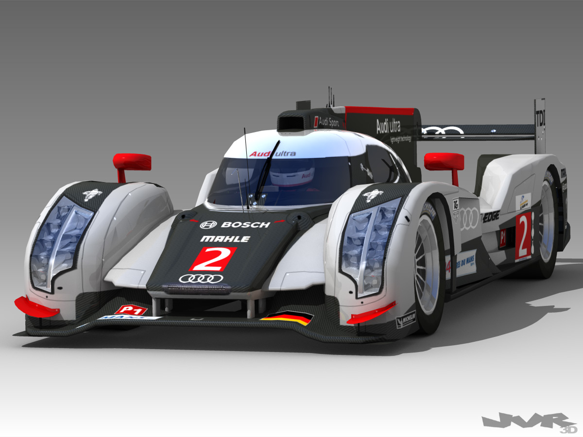 3d audi r18 lemans 2011