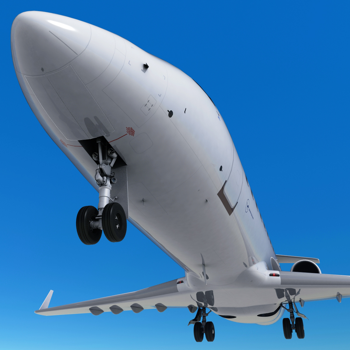 realistic bombardier crj 100 3d model