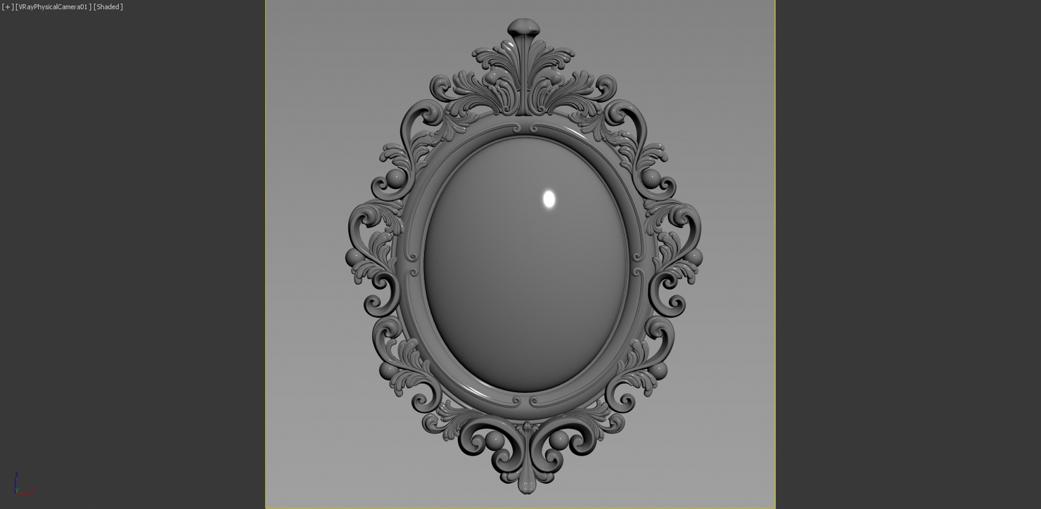 3d frame baroque oval
