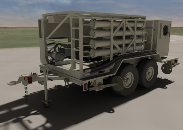 3d model 18 military trailer