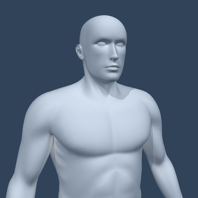 3d realistic male model