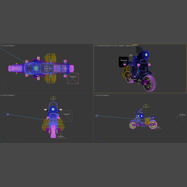 3d alien bike model
