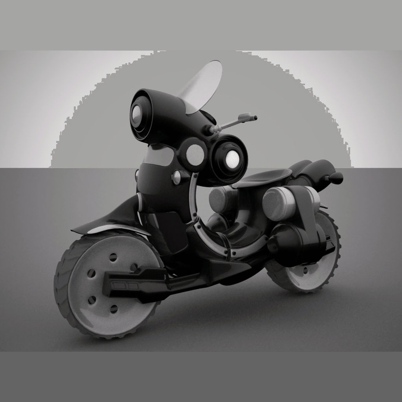 3d alien bike model
