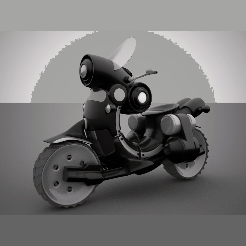 3d alien bike model
