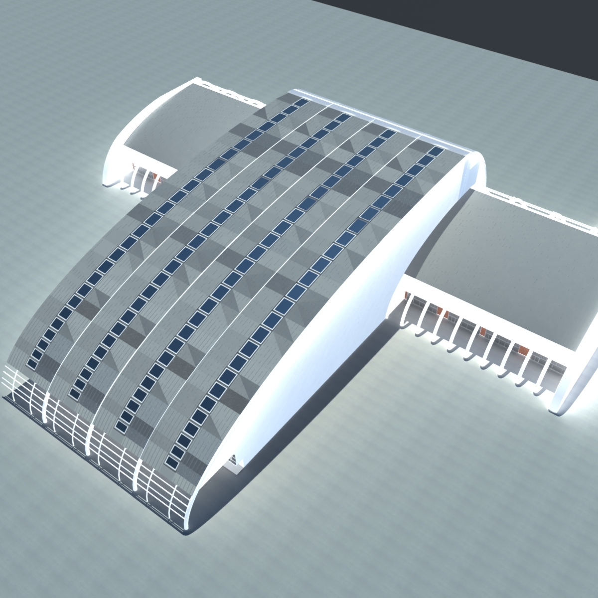 terminal building airport 3d model