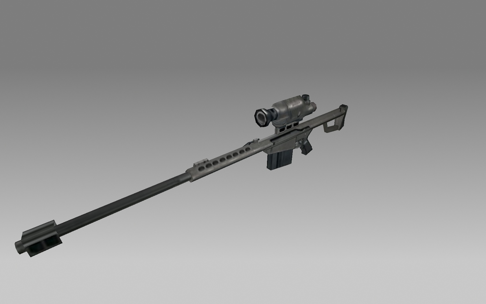 barrett m82 rifle gun 3d model