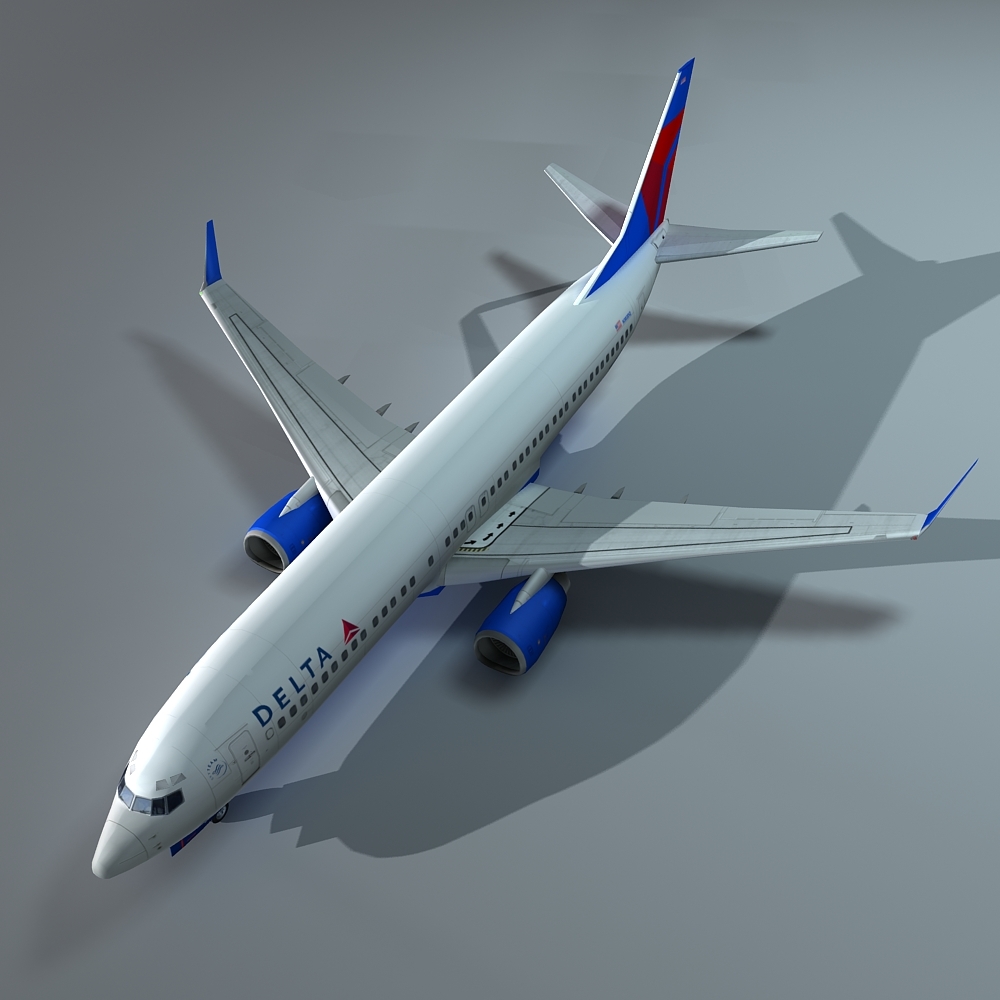 3d delta airlines b737-800 model