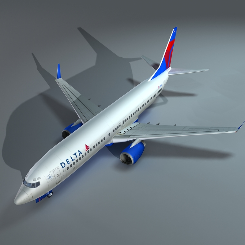 3d delta airlines b737-800 model