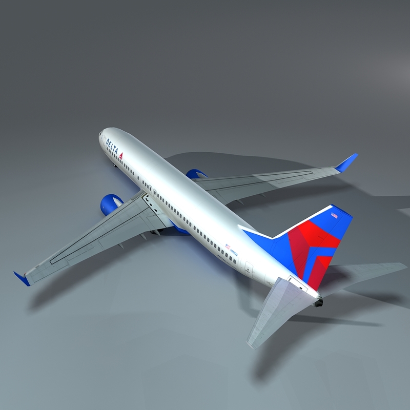 3d delta airlines b737-800 model