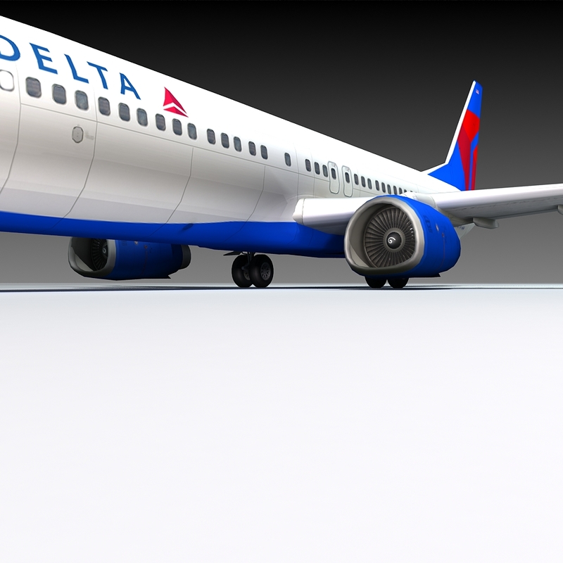 3d delta airlines b737-800 model