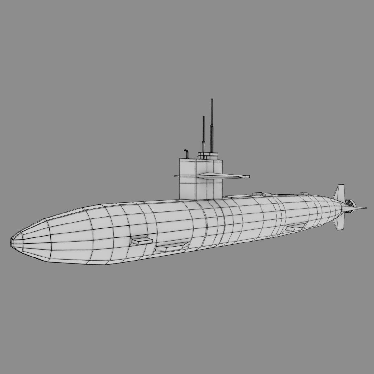 3d model los angeles class submarine