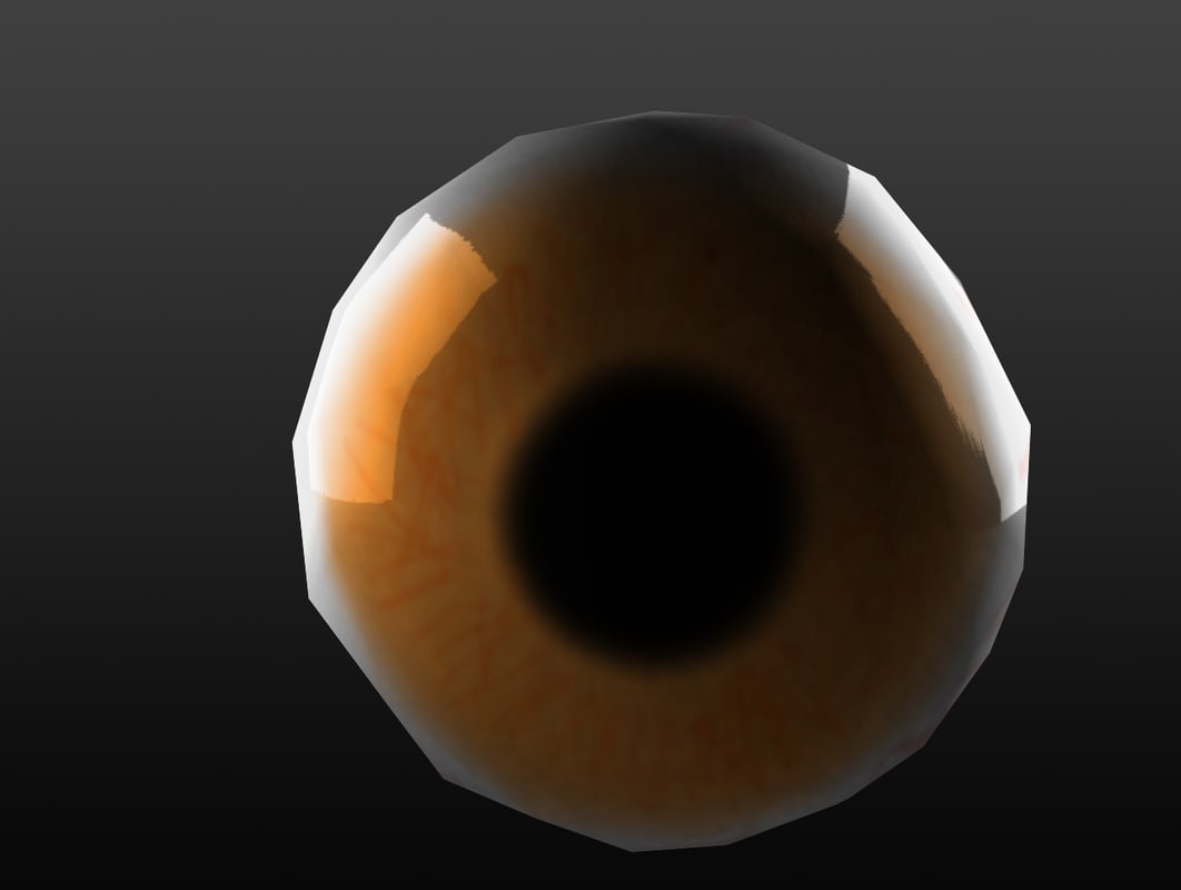free low-poly eye 3d model