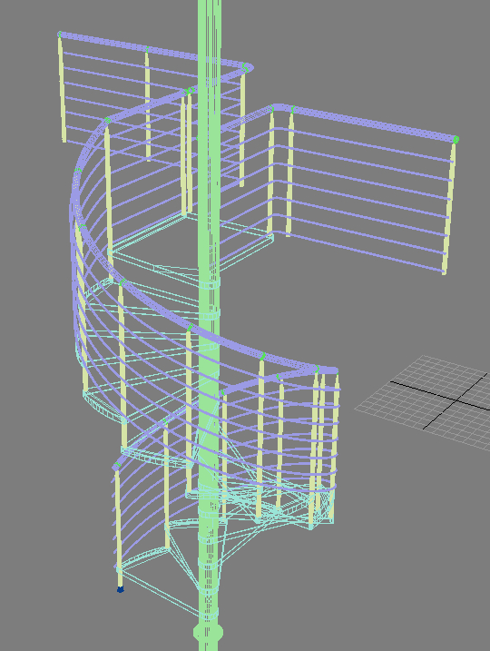 maya spiral stairs