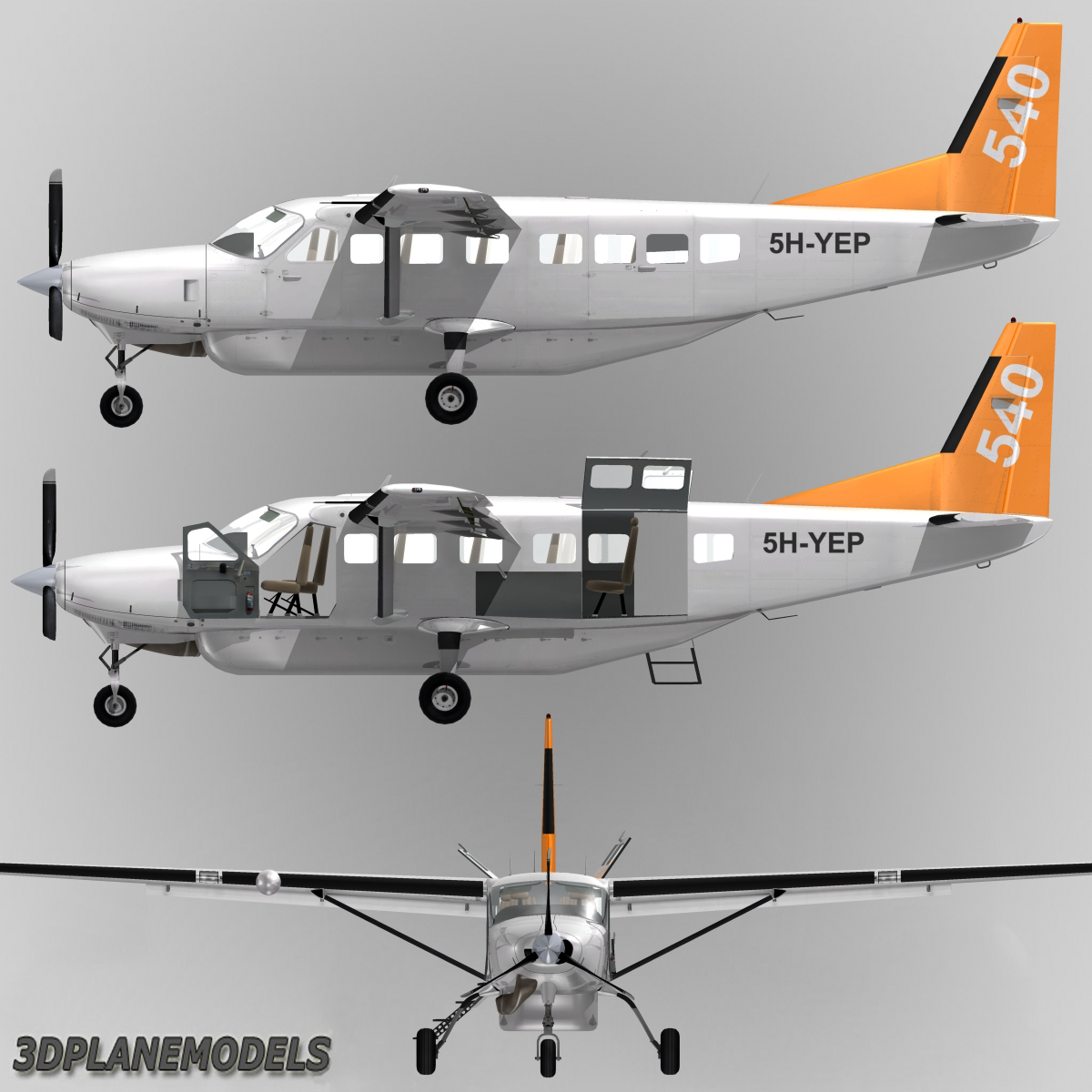 3d model cessna 208 caravan grand
