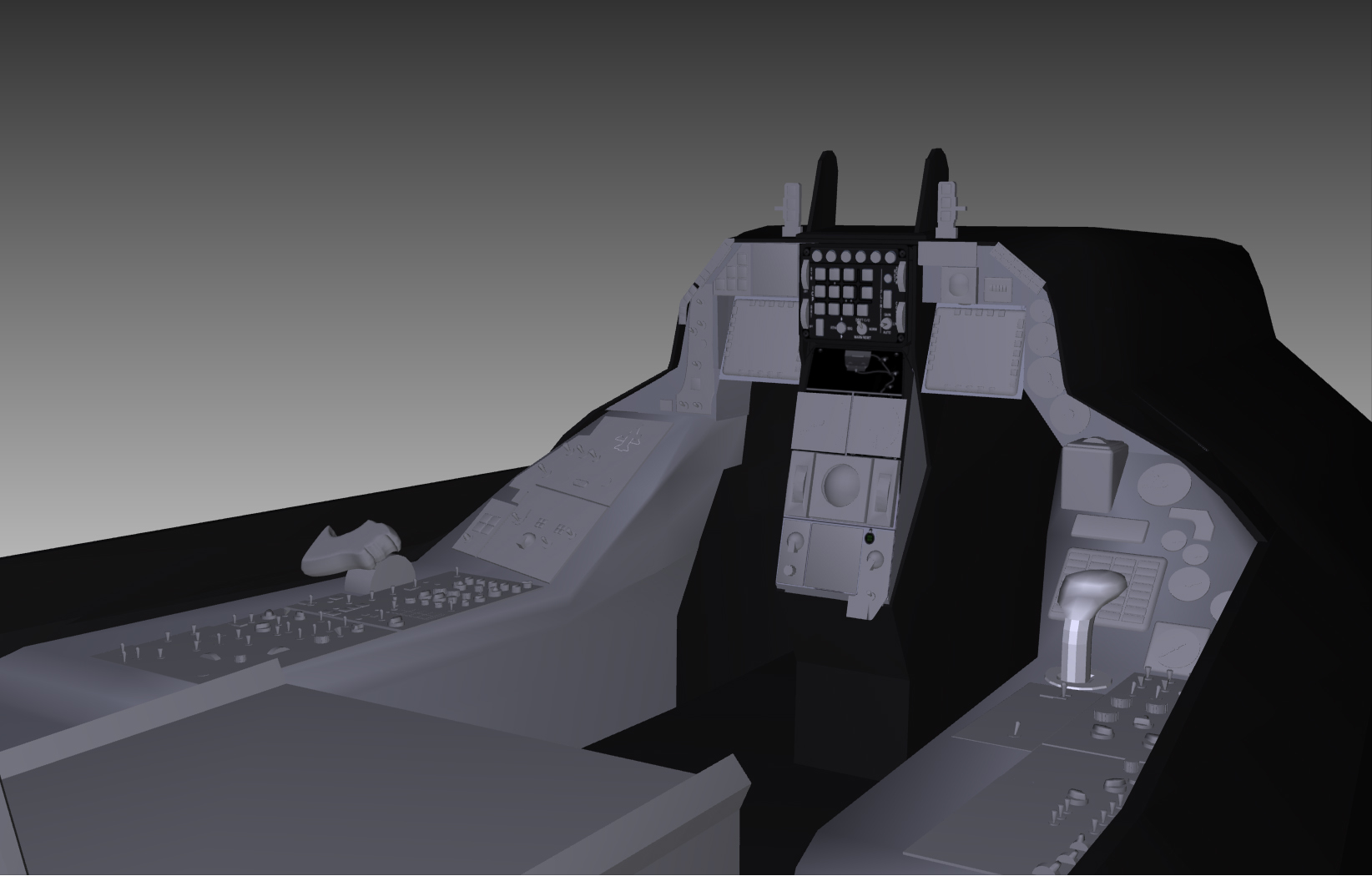 3d F16 Cockpit Model