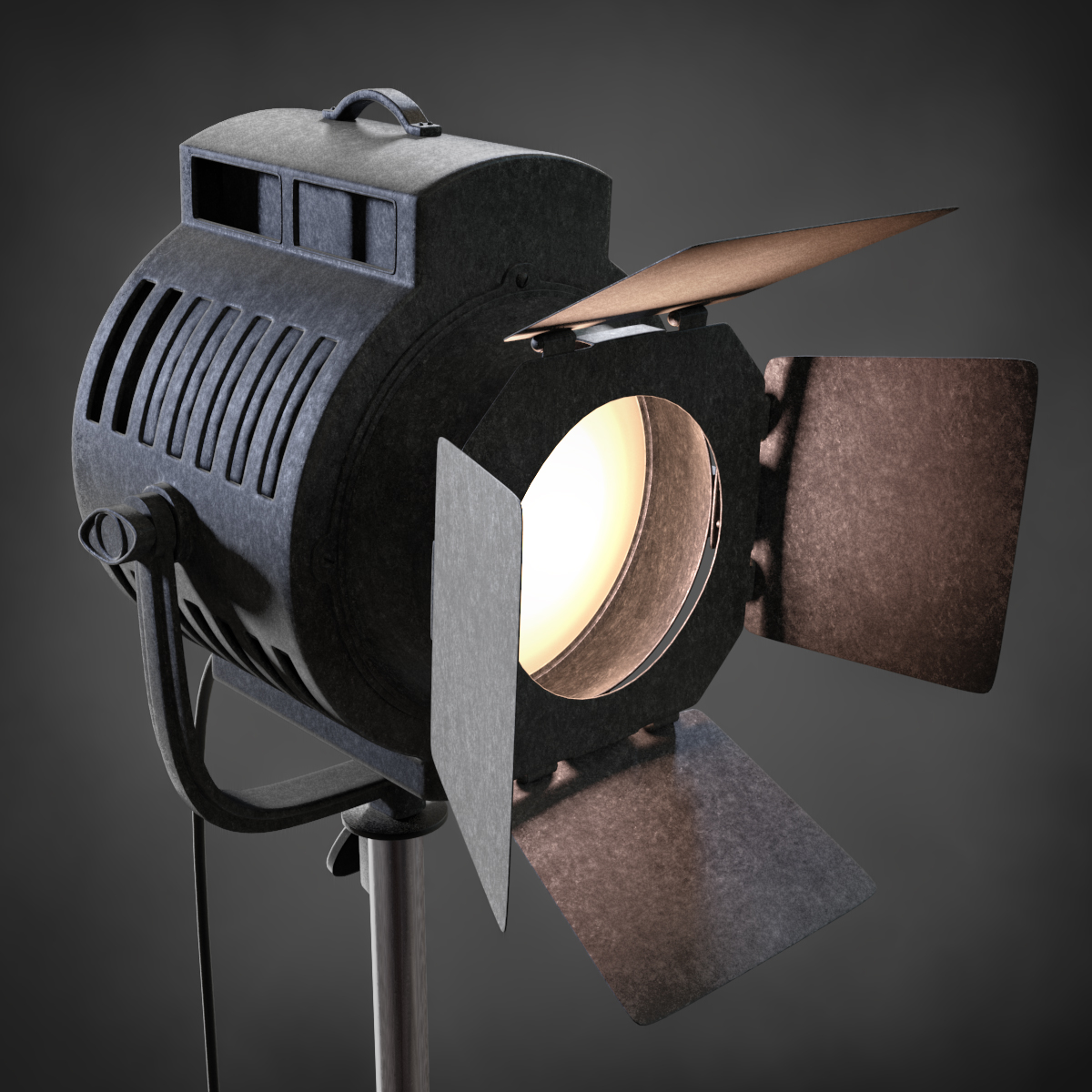 realistic vintage spot light dxf