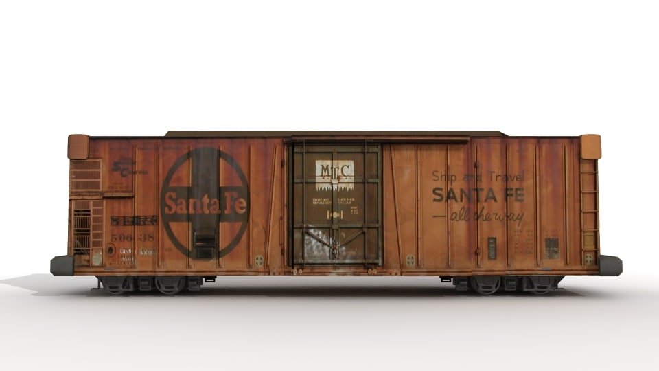 3d box car model