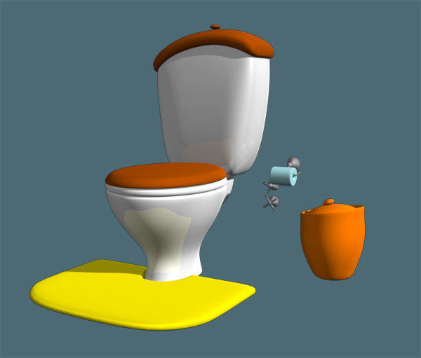 cartoon wc 3d xsi