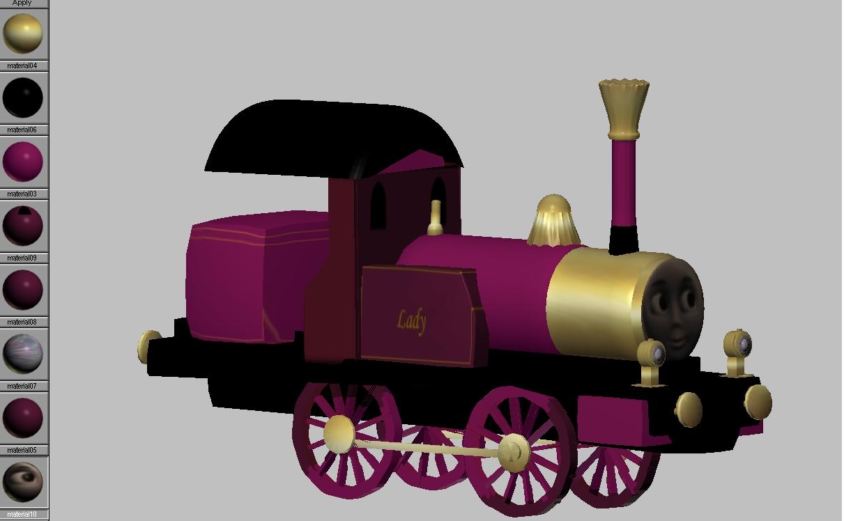 free lady train 3d model