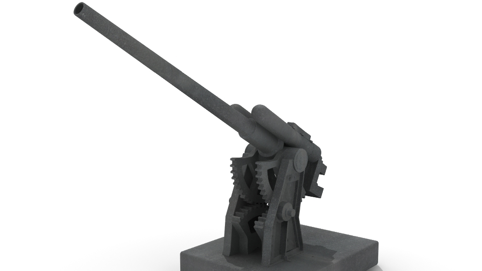 120mm wwii 3d model