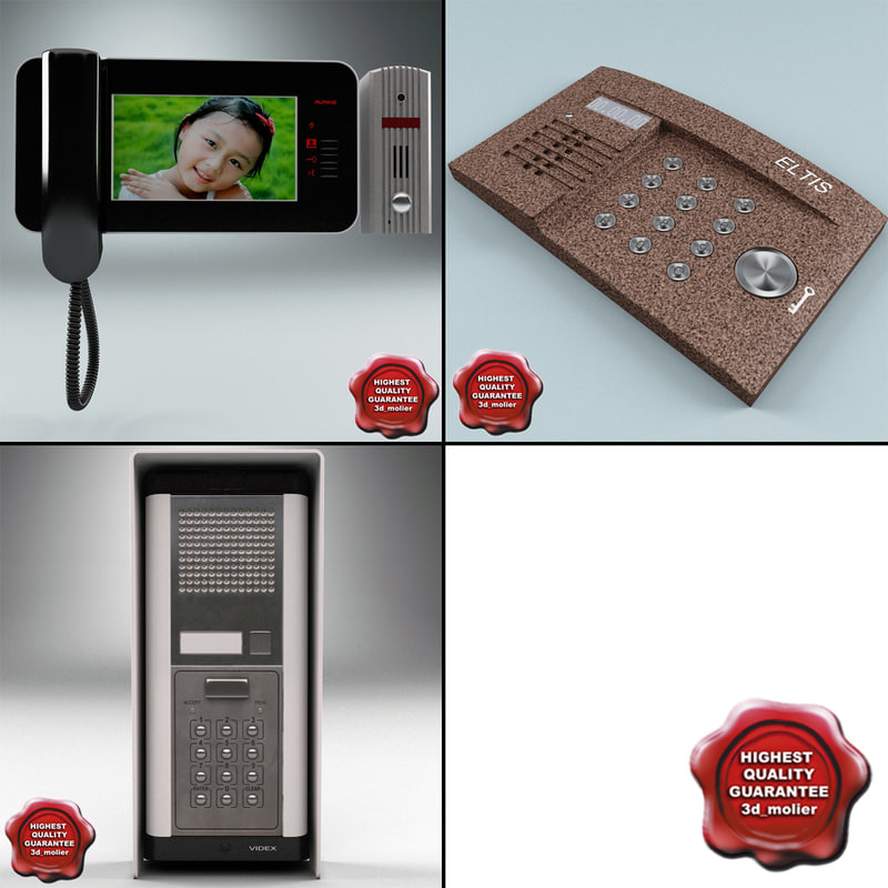 intercoms set video 3d model
