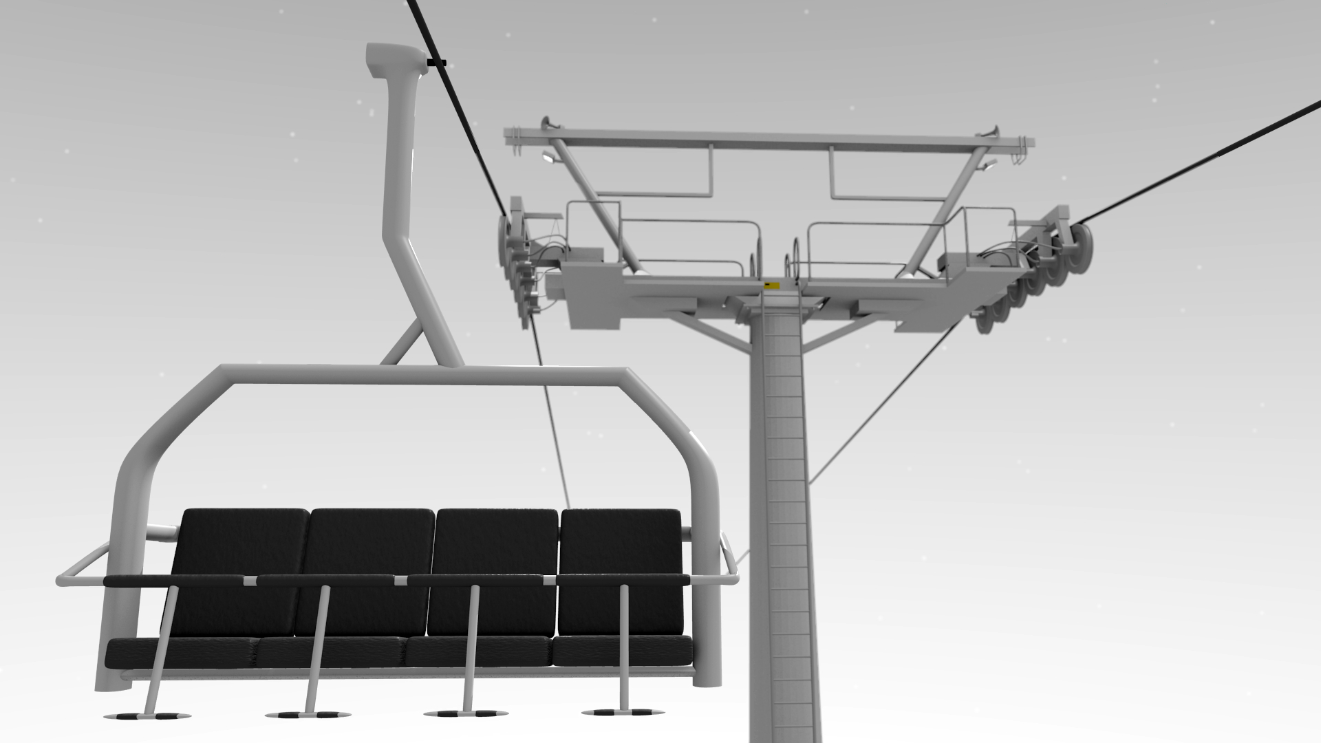 3d ski lift