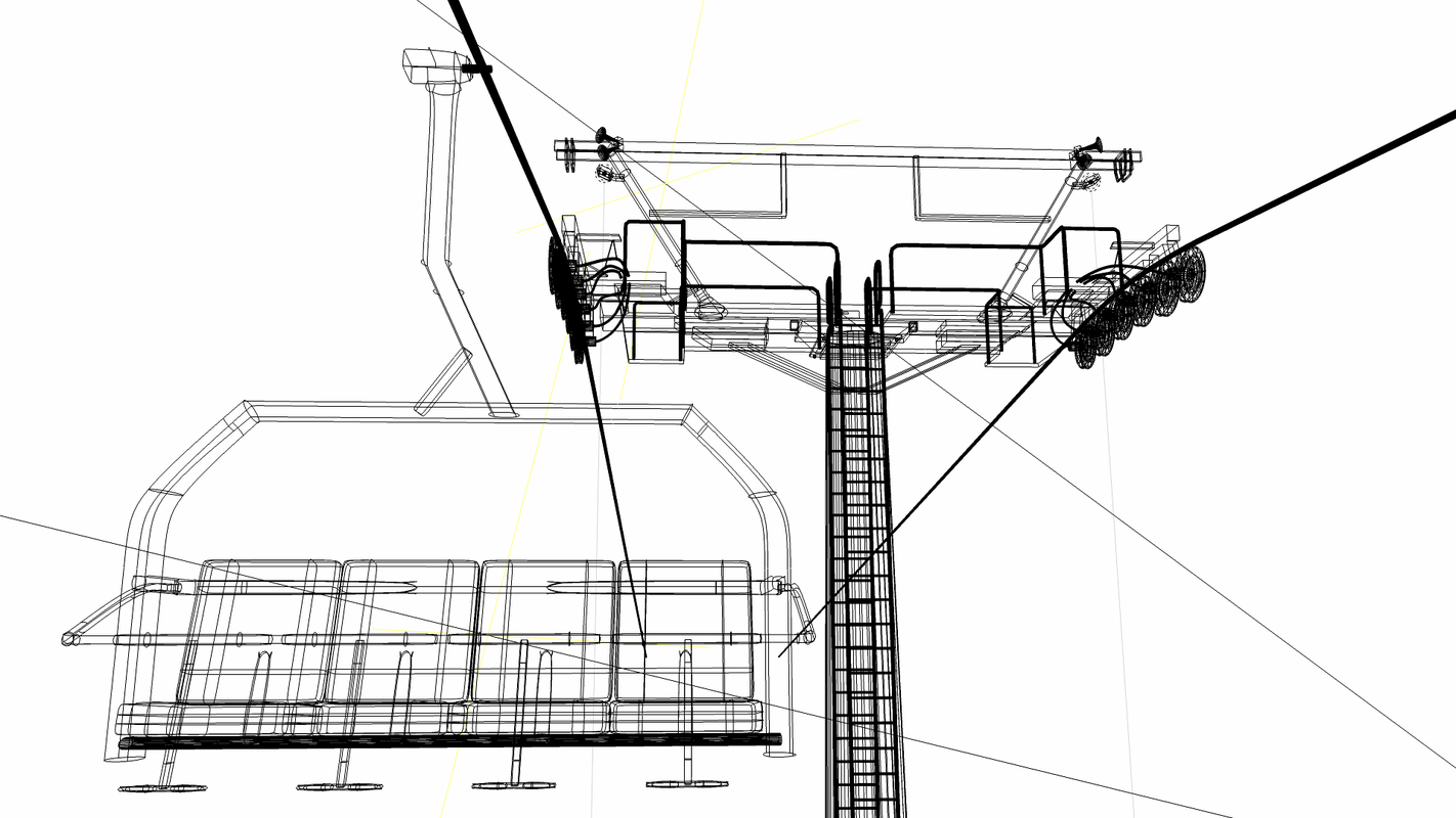 3d ski lift