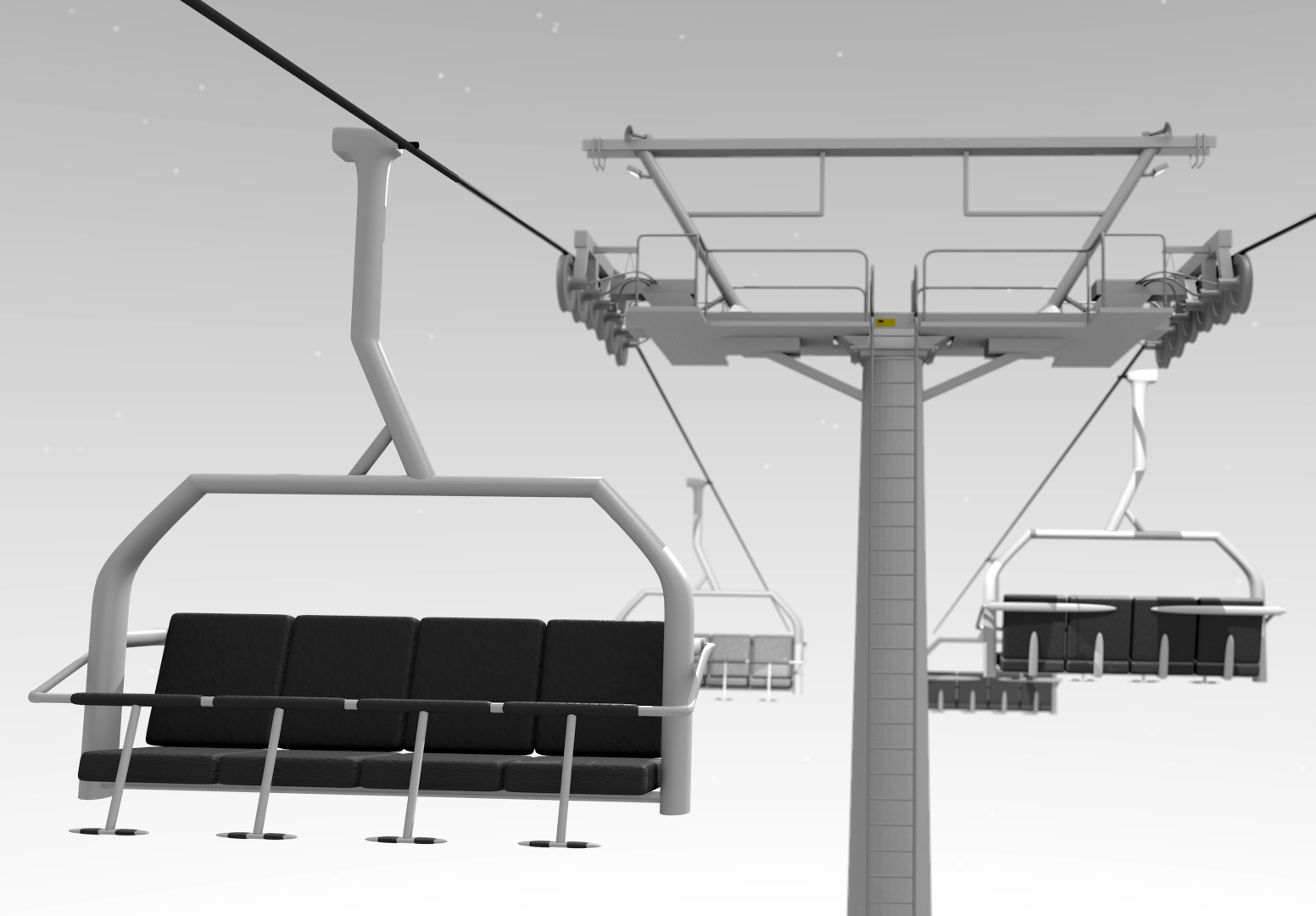 3d ski lift
