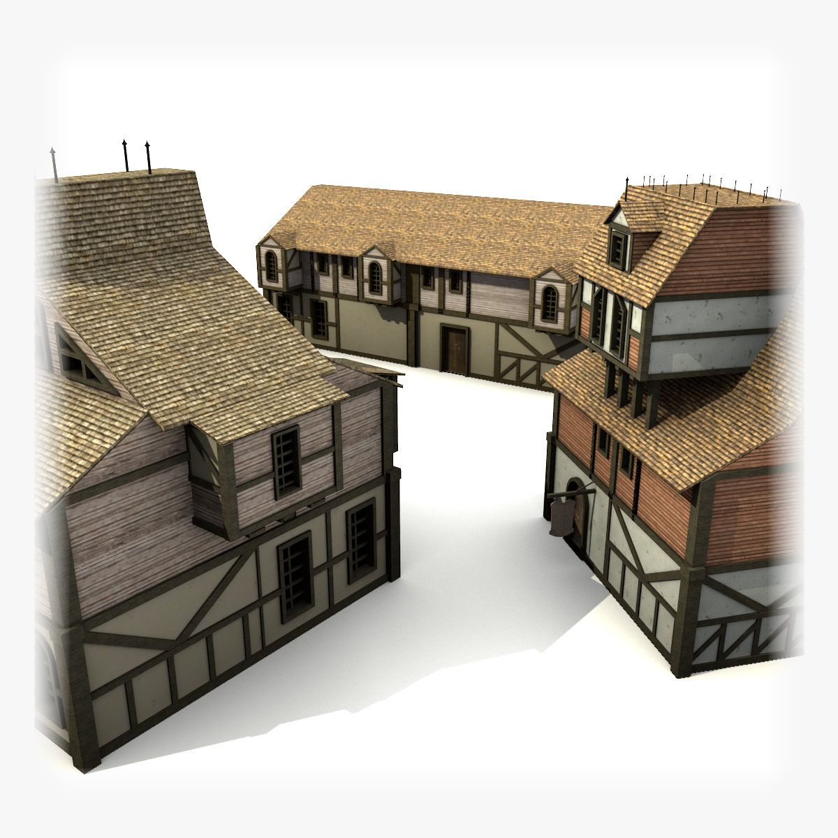 3dsmax medieval buildings pack 3