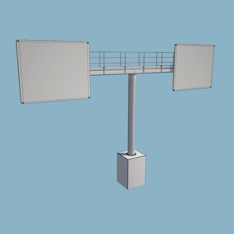 overhead gantry sign 3d ma