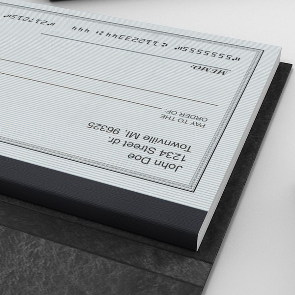 check book 3d model