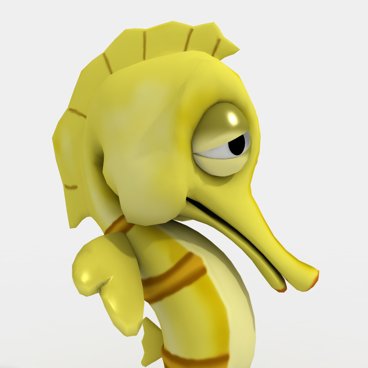 swimming seahorse animation 3d model