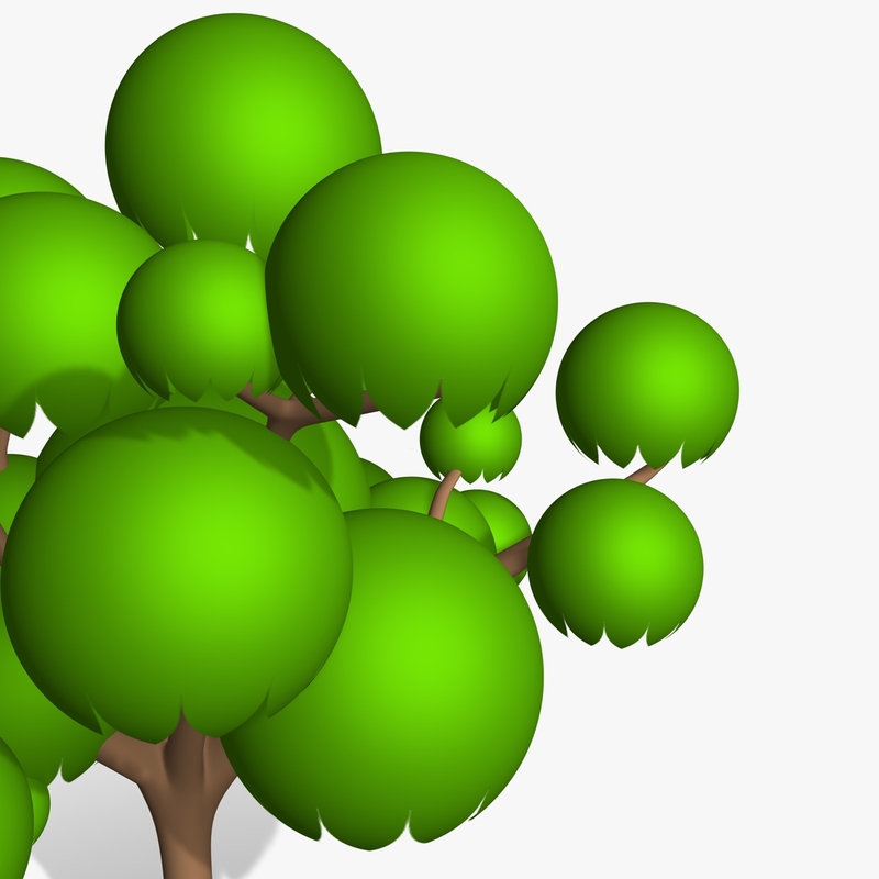 cartoon tree 3d model