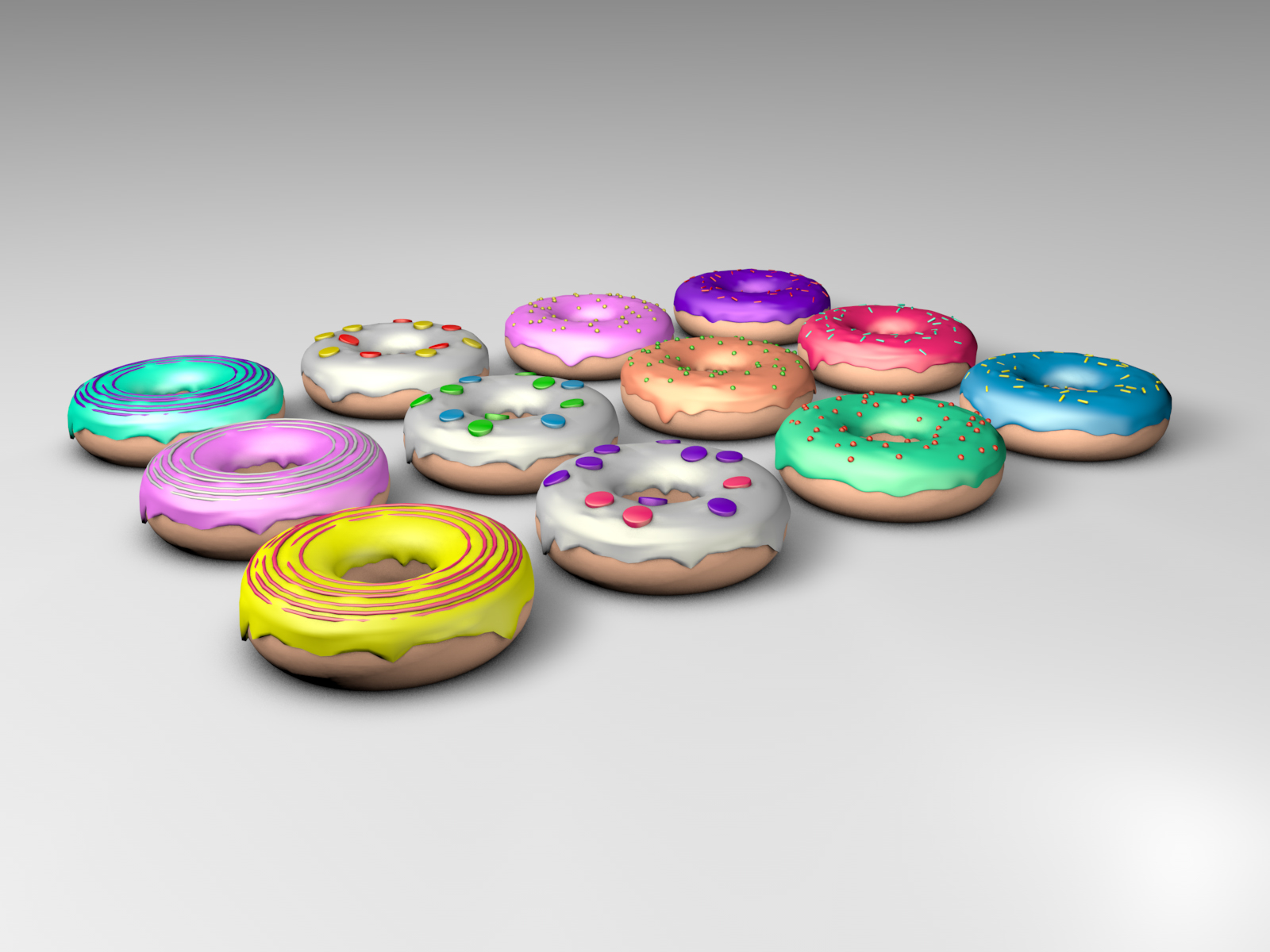 donuts 3d model