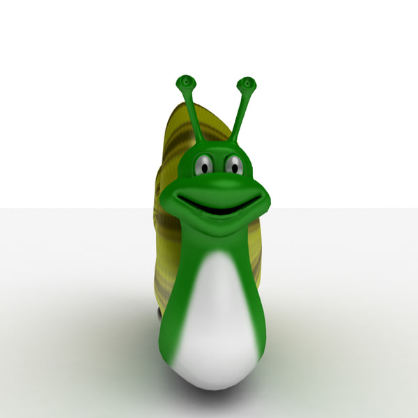 3d snail animation model